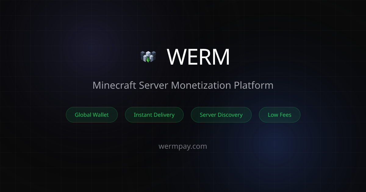 WERM - Minecraft Server Monetization Platform